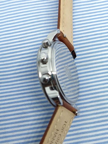 Hamilton Lancaster 9936 Quartz Chronograph Men's Watch Gold Bezel Used ...