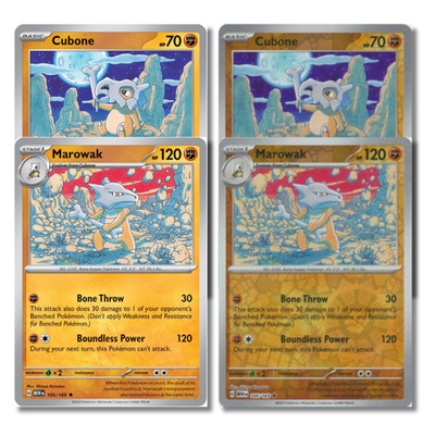 Pokémon 151 Cubone Marowak Evolution Set NM + Holo & Reverse Holo | eBay
