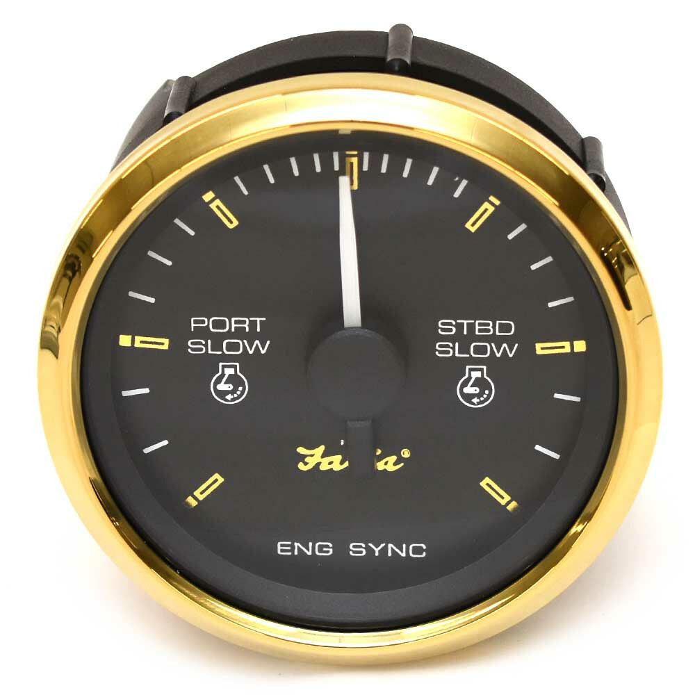 Faria Boat Synchronizer Gauge SY9669B | Regal Gold 3 1/4 Inch Dual ...