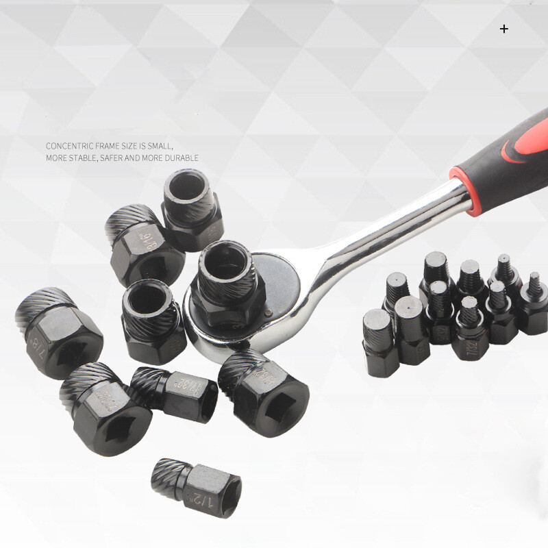 25Pcs Hex Head Multi-Spline Extractors Remove Tool Removes Broken ...