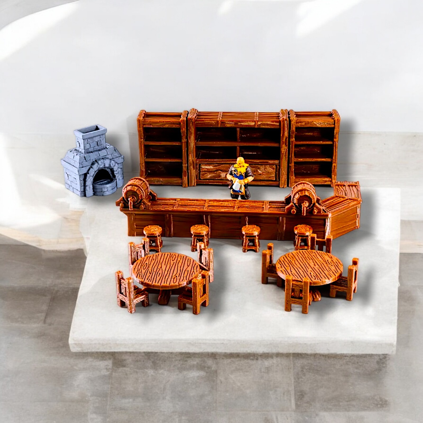 Miniature Tavern Pub Terrain DnD RPG Pathfinder Tabletop 21 Pieces 28mm ...