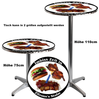 Hammer " Stehtisch - Bistrotisch / Imbiss - Gaststätte mit Widmung oder ...