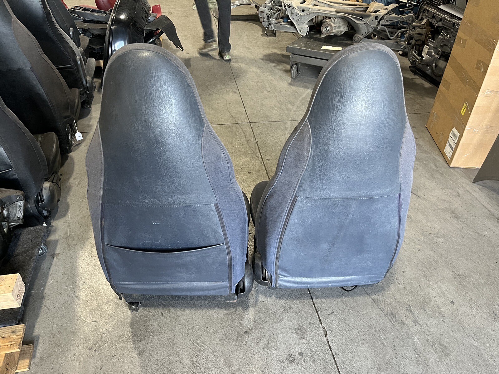 2001-2005 Mazda Miata Oem Blue Cloth Seats Set Driver Passenger NB 01 ...