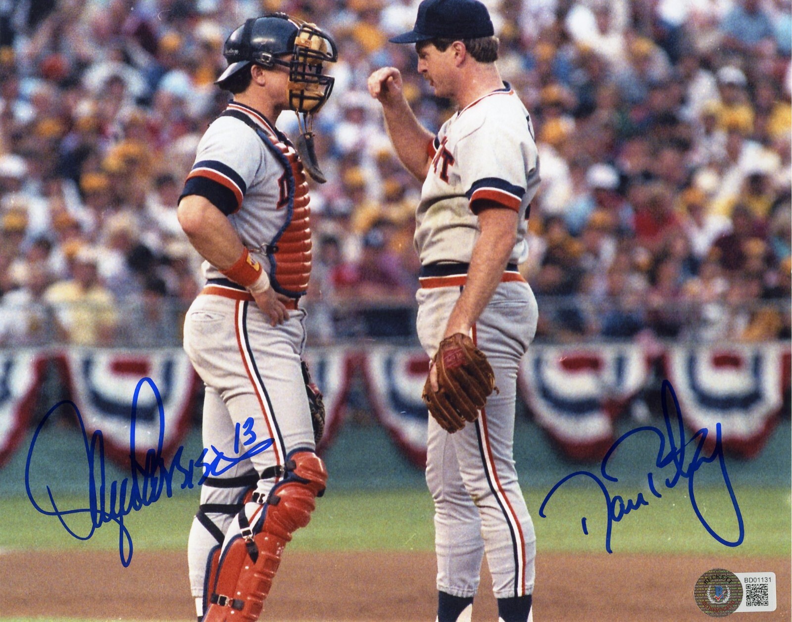 BECKETT SIGNED LANCE PARRISH DAN PETRY 1984 TIGERS WORLD CHAMPS 8X10 ...