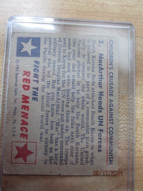 Fight the Red Menace Card#2 | eBay