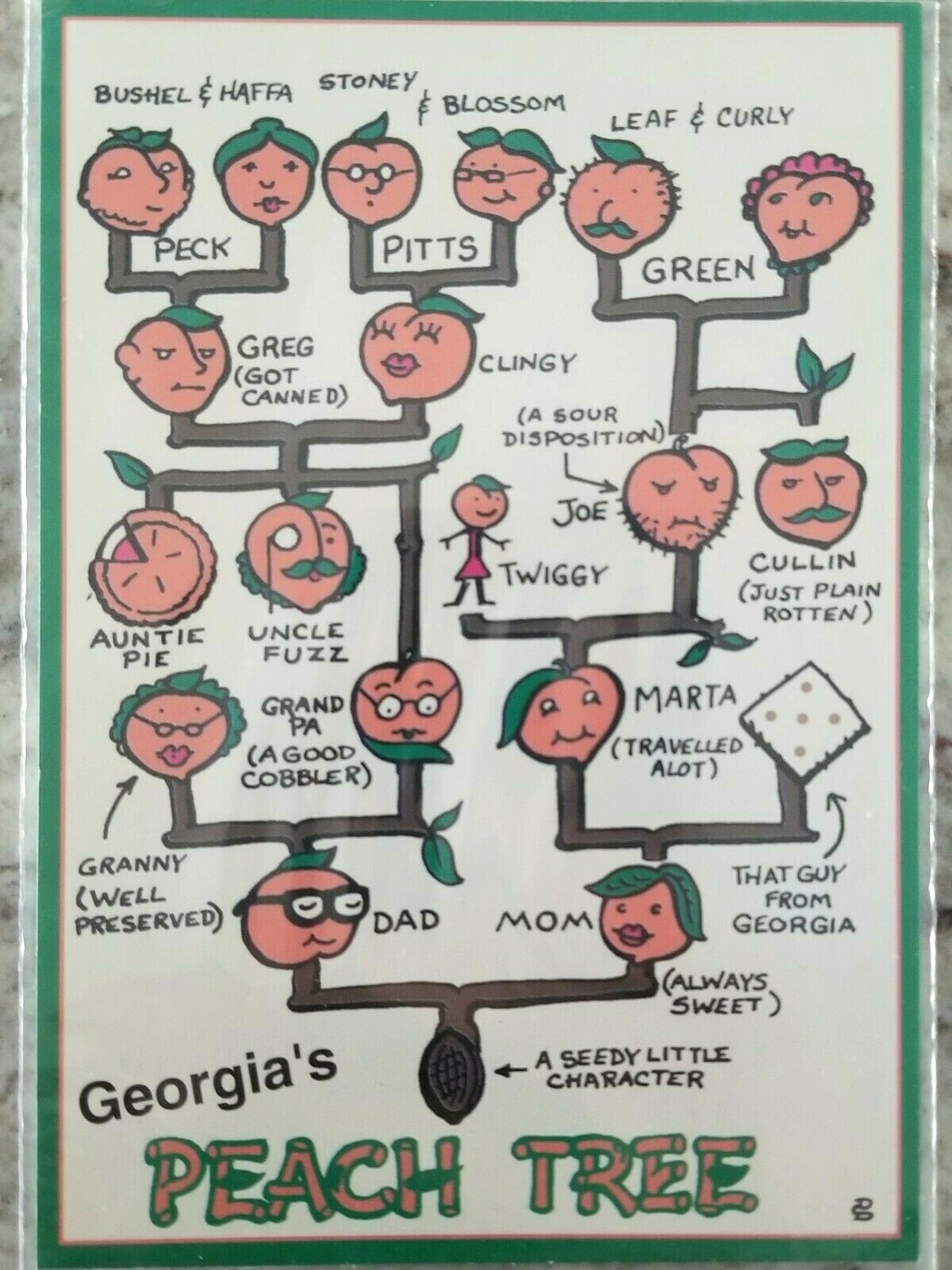 Vintage Georgia Peach TREE Postcard GA Humorous Unposted | eBay