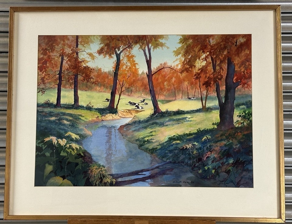 Superb Large Original Landscape Watercolour by American Artist Keith ...