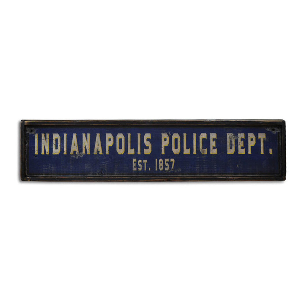Custom Police Department Sign - Rustic Hand Made Vintage Wooden Sign | eBay