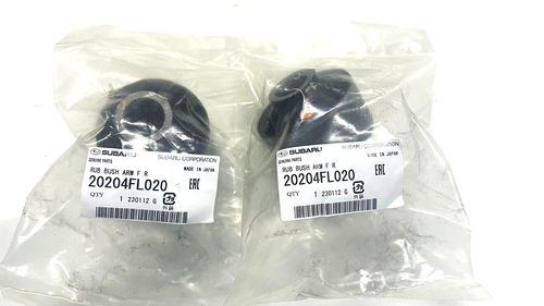 2-PC PK GENUINE SUBARU (18-21) MODELS RUBBER BUSH ARM FRONT REAR 20204 ...