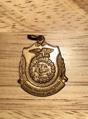 Vintage FFA Home And Farmstead Improvement Award Pendant Charm Gold ...