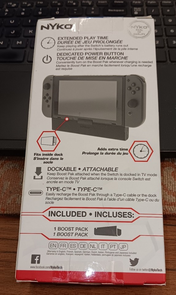 Brand New Boost Pack - Dockable Battery Pack For Nintendo Switch - Nyko ...