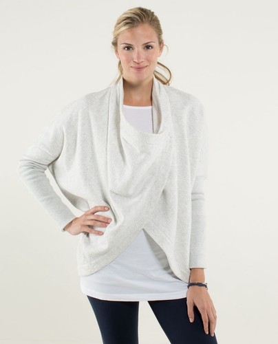 Lululemon It Makes Two Heathered Gray Wrap Sweater Jacket Size S/M | eBay