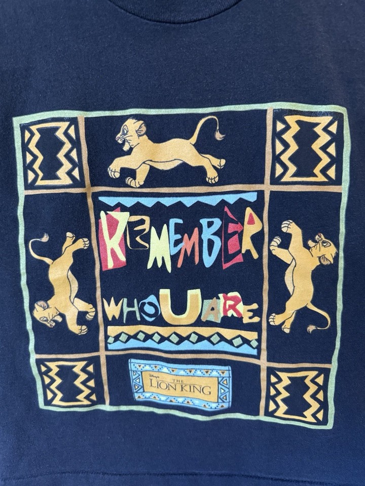 Vintage 90s Disney Lion King Simba Youth Kids Remember Who You Are ...