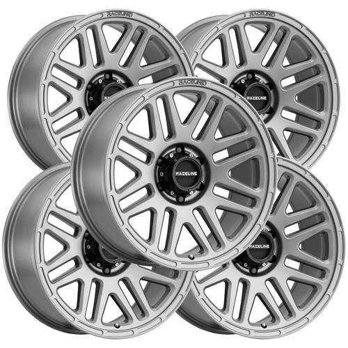 (Set-5) Raceline 944GS Outlander 16x8 5x4.5" +0mm Gunmetal Wheels Rims ...