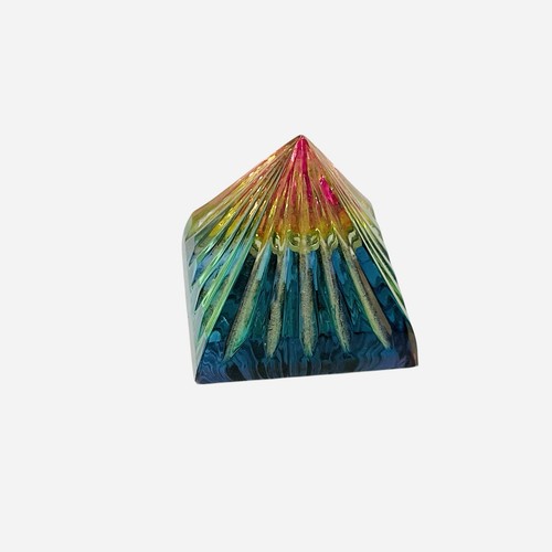 Vintage Pyramid Prism Paperweight Rainbow Glass Crystal | eBay