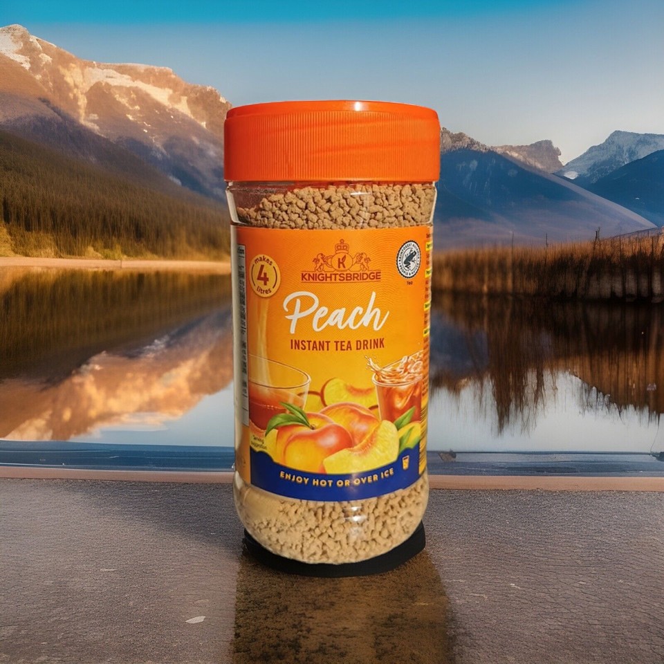 2x 400g PEACH Instant Tea Drink Granules Powder Hot or Cold Iced Tea ...