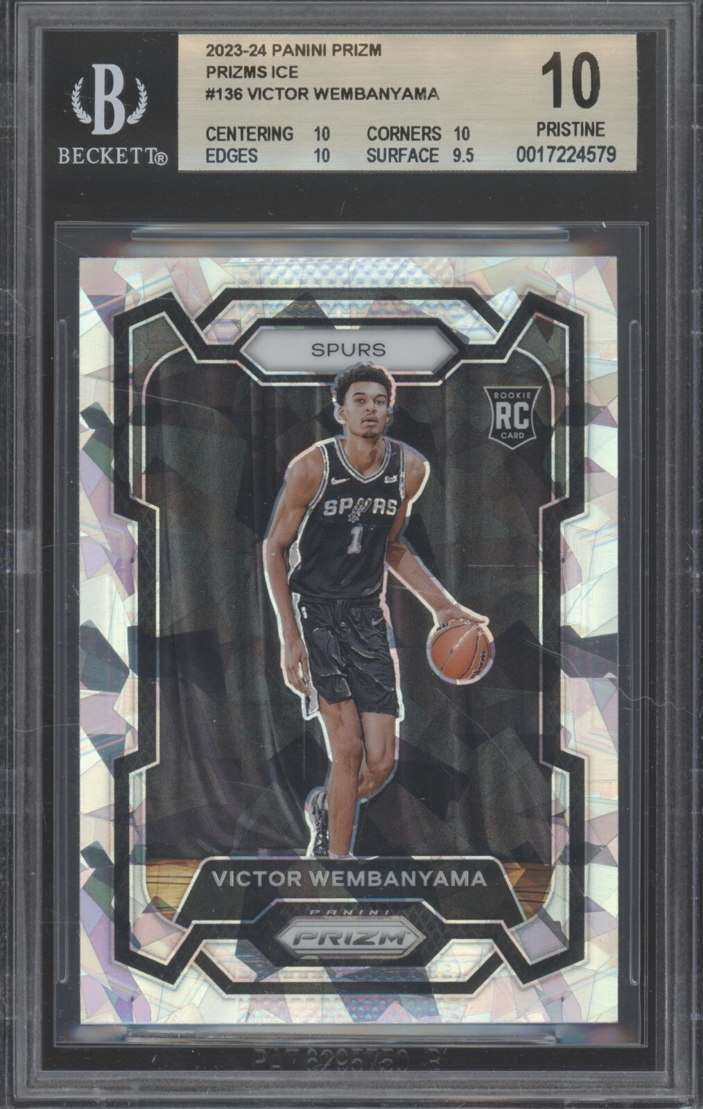2023 Panini Prizm Ice #136 Victor Wembanyama RC Rookie Pristine BGS 10 | eBay