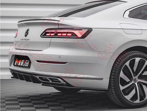 Fits For VW Arteon 2021-23 ABS Gloss Black Rear Diffuser Bumper Lip ...