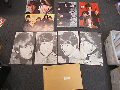 VINTAGE 16 MAGAZINE / THE BEATLES 8 X PIN UP POSTER LOT SET RARE | eBay