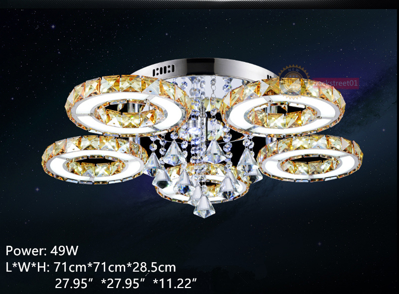 Modern Luxury LED K9 Crystal Ceiling Lamps Pendant Light Living Room Chandelier | eBay