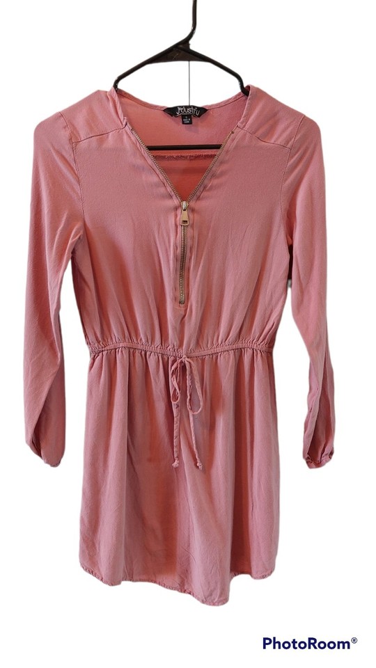 J for Justify Summer 3/4 zip with Channel Waist Mini dress, Size Small ...