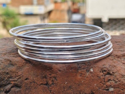 925 Sterling Silver Bangles, 7 Bangles, Stackable Bangles, Silver ...
