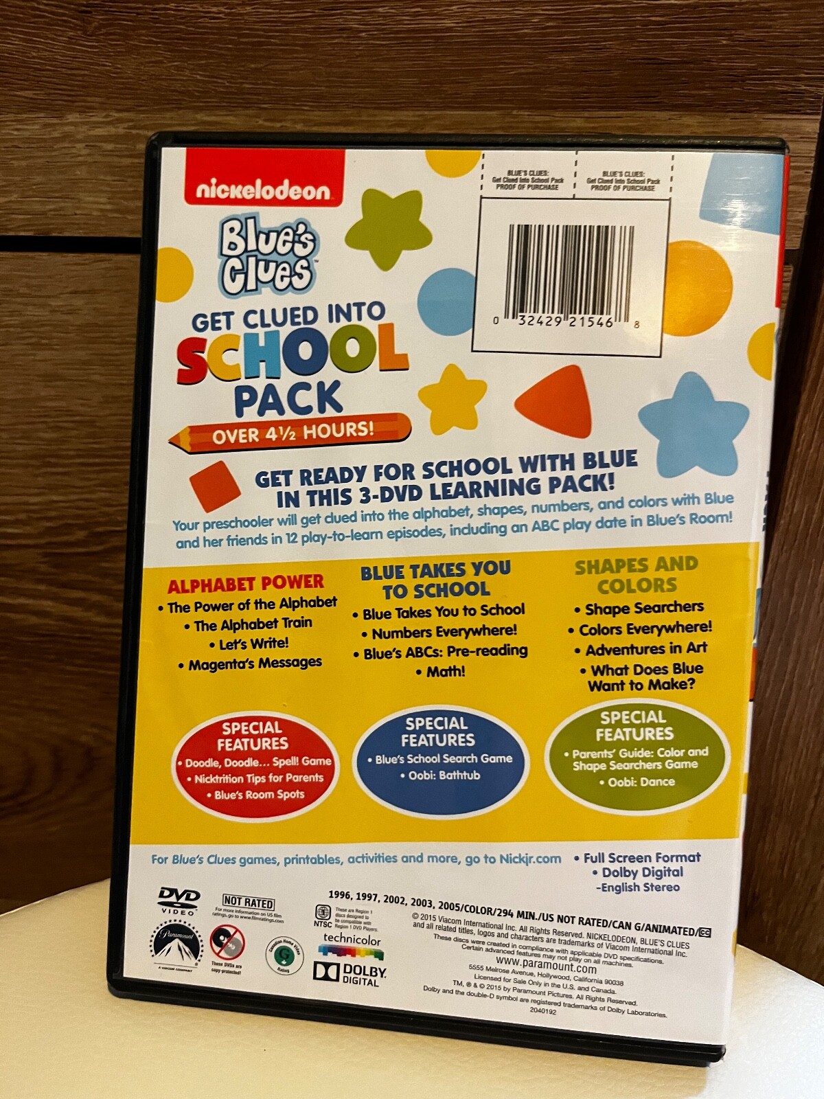 Blue’s Clues: Get Clued Into School 3-DVD Learning Pack featuring Joe ...