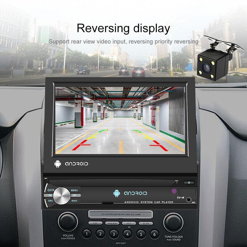 7 inch 1DIN Telescopic Screen Android 10.0 GPS NaviFM AUX Reversing ...