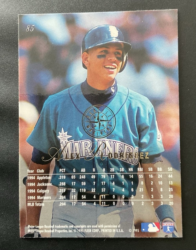 1995 Fleer Alex Rodriguez #85 Seattle Mariners | eBay