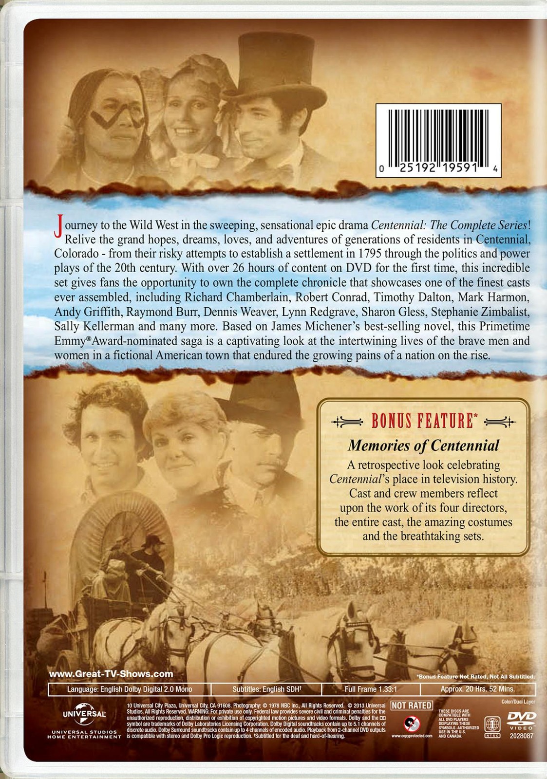 Centennial: The Complete Series (DVD, 2013, 6-Disc Set) for sale online ...