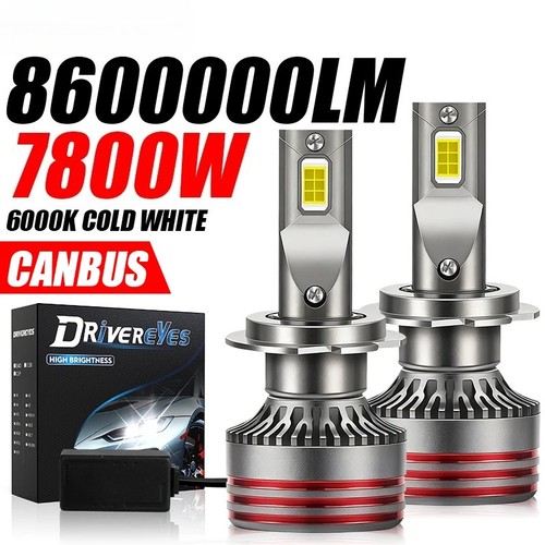 7800W 8600000LM H7 LED Car Headlights H4 Canbus CSP M8 Pro Fog Lamp 12V ...