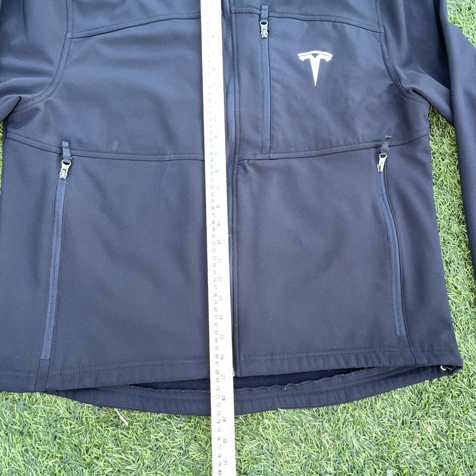 Tesla Soft Shell Jacket Men's XL Black Embroidered Full Zip Corporate ...