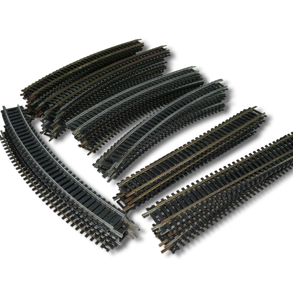 Tyco HO Scale Train Tracks Lot ~100 Pc. Bundle Turns, Straight, Small ...