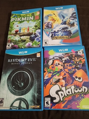 4 Wii U Games Pikmin3,Splatoon,Pokken tournament and Resident evil | eBay