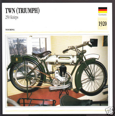 1920 TWN (German Triumph) 250 Knirps 277cc Motorcycle Photo Spec Info ...