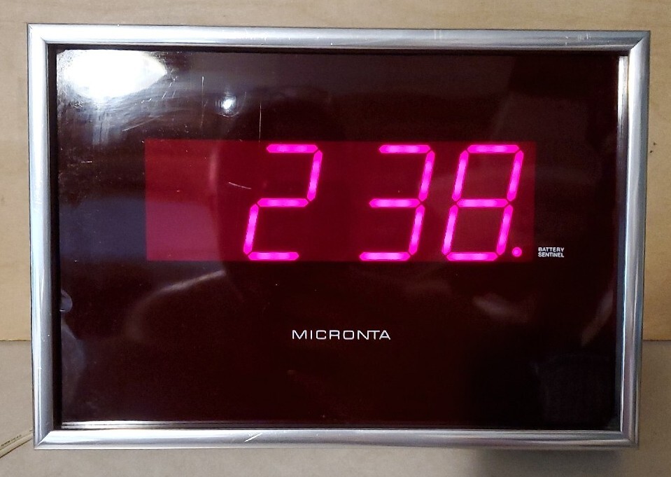 Vintage Digital Mid Century Micronta Wall Desk Mantle Clock 70s 80s ...