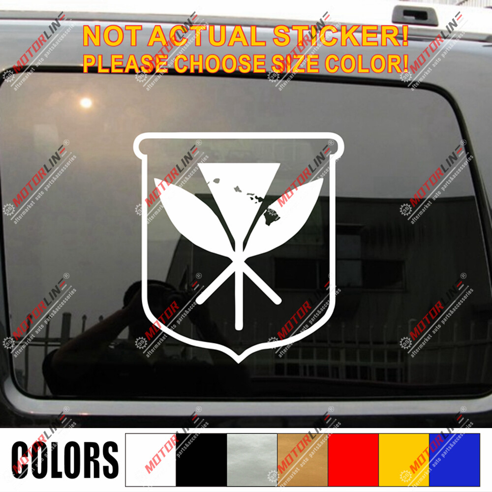 Kanaka Maoli Flag Hawaiian Hawaii Decal Sticker Car Vinyl pick size ...