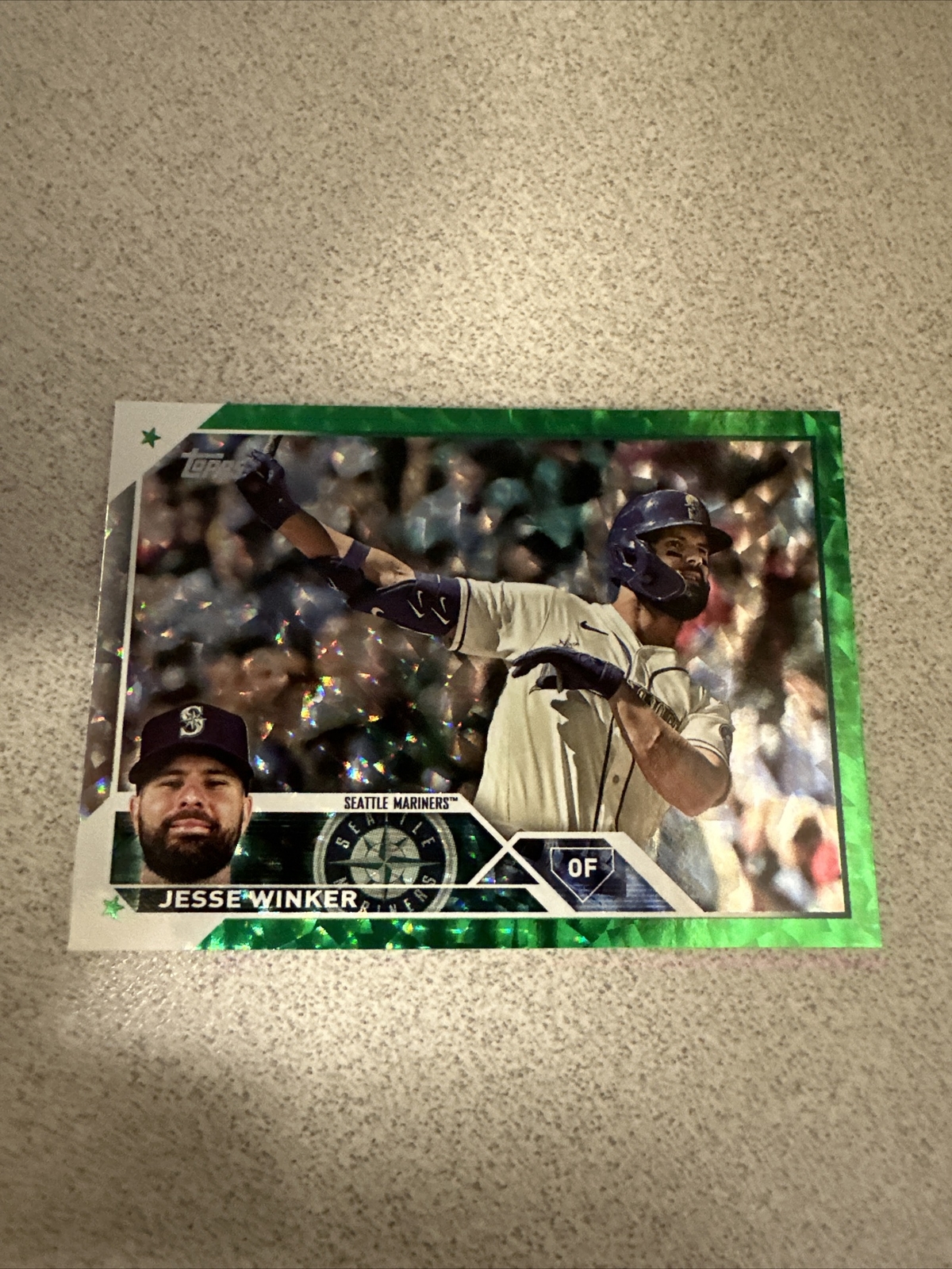 2023 Topps Series 1 #306 Jesse Winker Green Ice Foil 289/499 Seattle ...