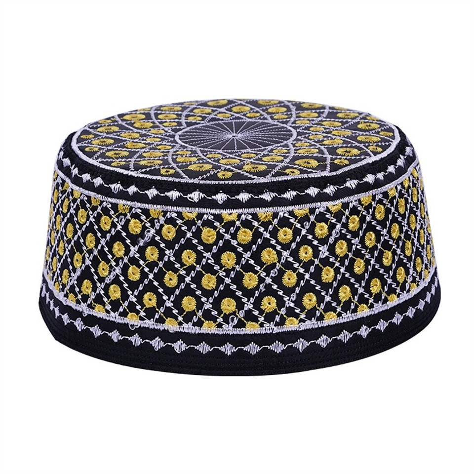 1pc Muslim Arabic Cap Mens Hats Prayer Islam Egyptian Kufi Topi Beanie ...