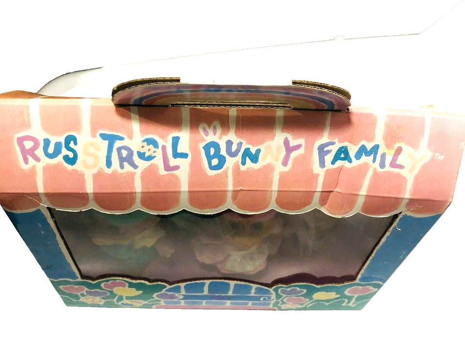 Troll Family Dressed As Bunnies RUSS Mom and Dad 5" with 2" Baby New ...