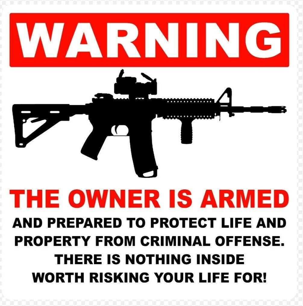 Gun Warning Stickers