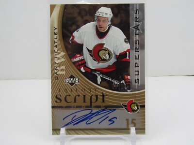 DANY HEATLEY 2006-07 UD TRILOGY SCRIPT AUTOGRAPH AUTO #08/25! SENATORS ...