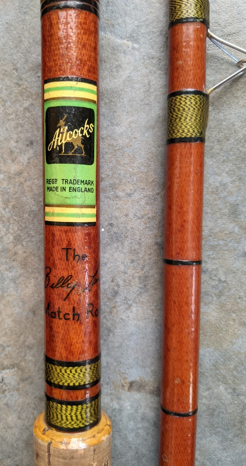 4 x VINTAGE COLLECTABLE FISHING RODS IVAN MARKS, ROY MARLOW, BILLY LANE ...
