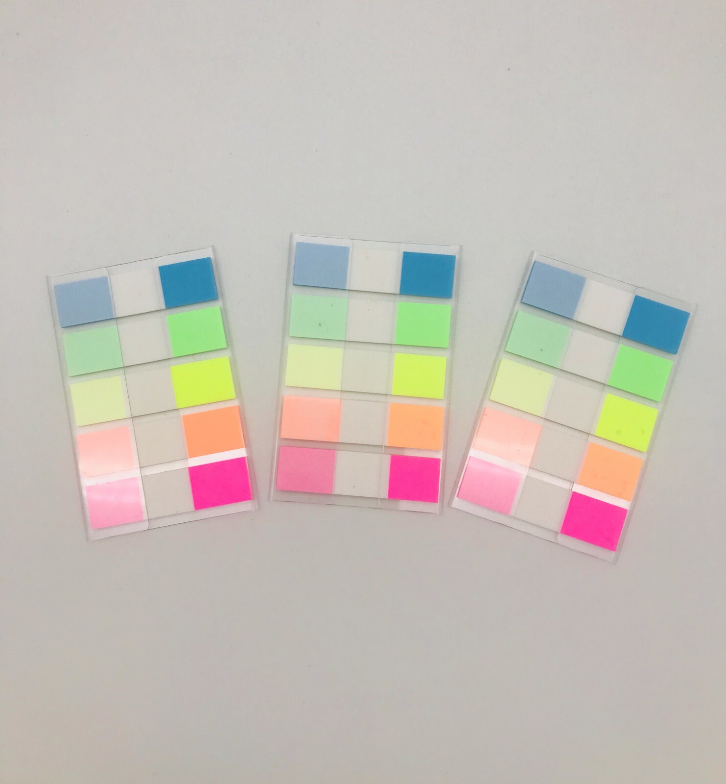 Assorted Color Fluorescent Memo Index Sticky Tabs/Notes, 3 Packs, 300 ...