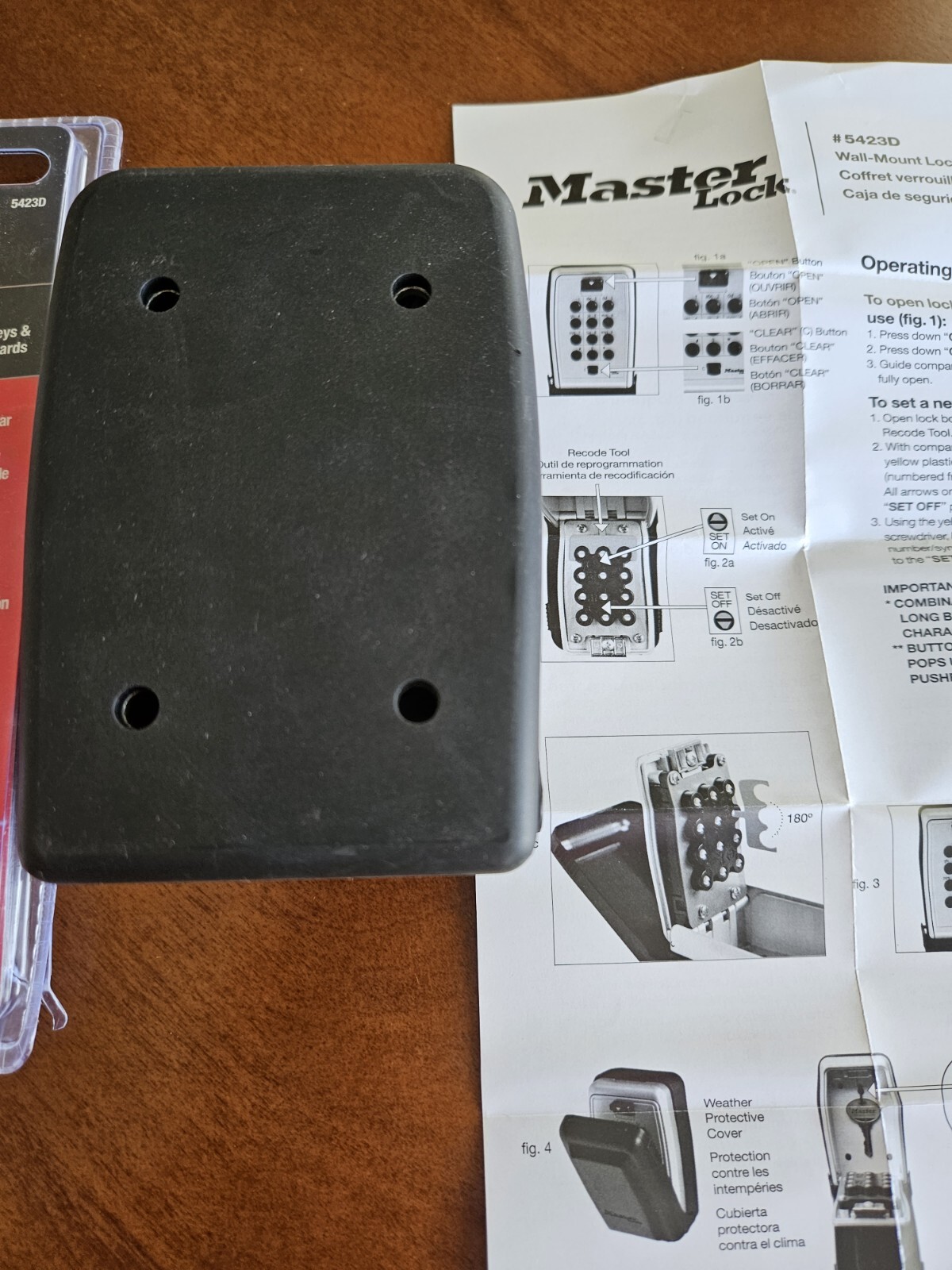 Master Lock wall-mount push button combination lock box, new with ...