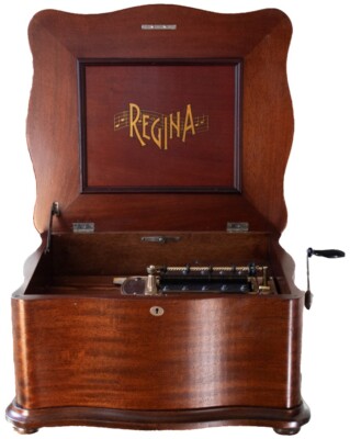 Regina Music Box Model 50 Mahogany Serpentine | eBay