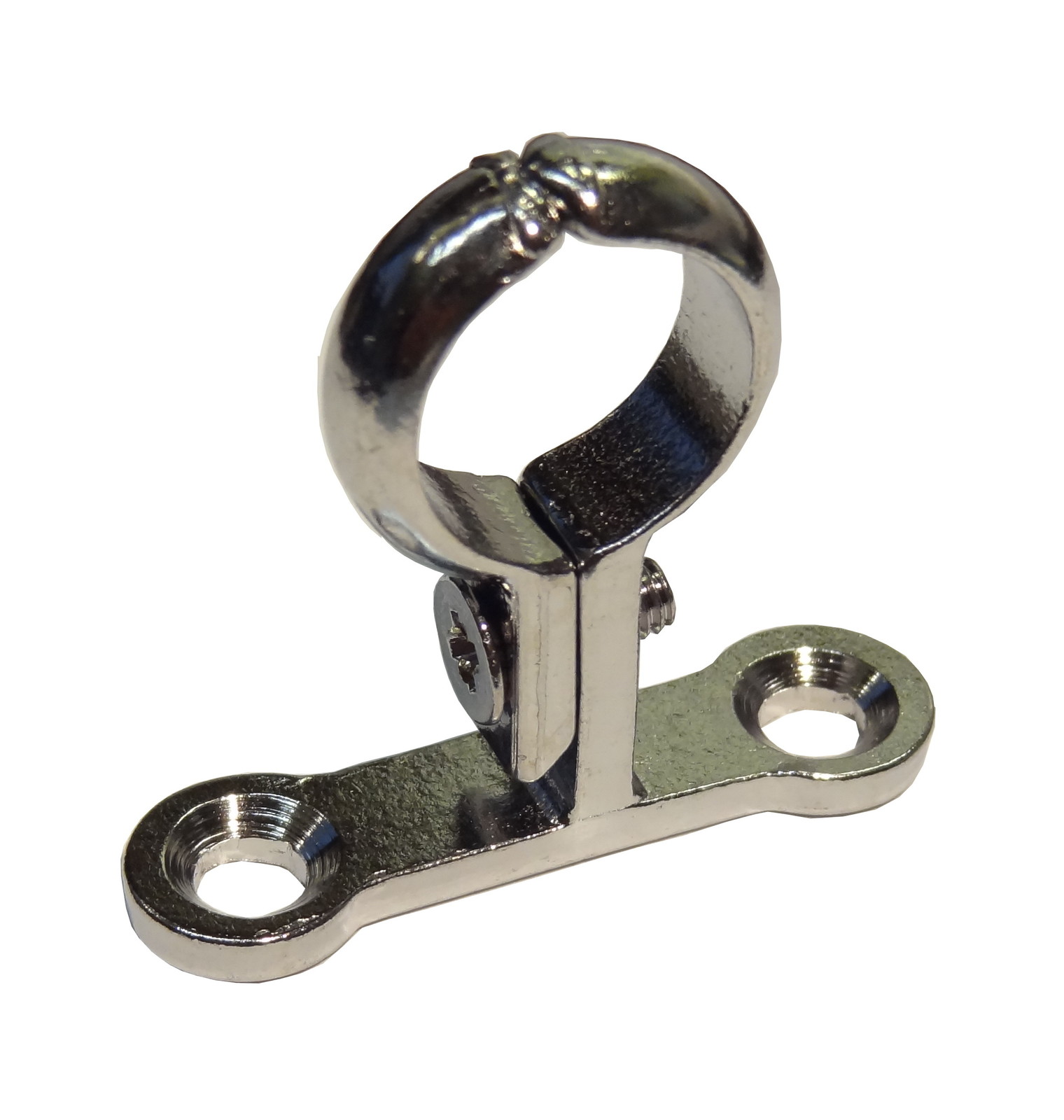 15mm Chrome Screw-On Pipe Bracket / School Board Pipe Clip | eBay UK