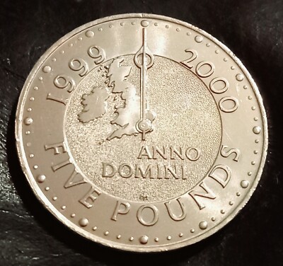 1999-2000 five pound coin- Millennium Anno Domini - In Capsule | eBay UK