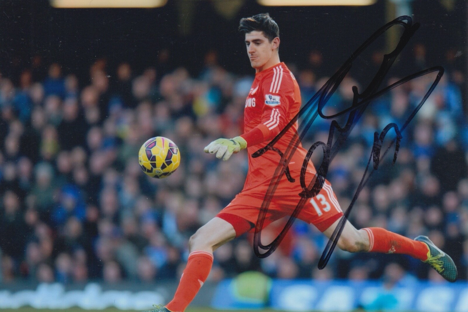 THIBAUT COURTOIS HAND SIGNED 6X4 PHOTO - FOOTBALL AUTOGRAPH - CHELSEA ...