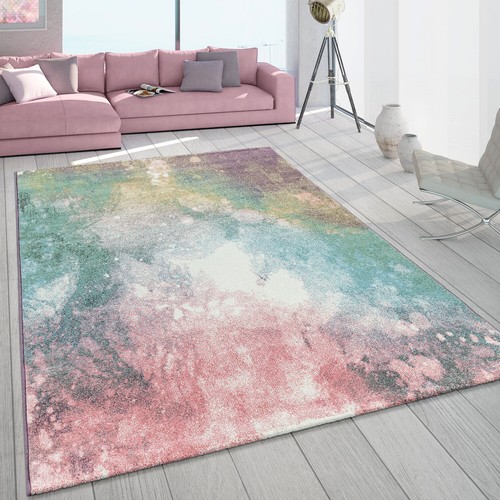 Large Rug Colourful Pink Green Turquoise Pastel Colour Gradient Robust ...